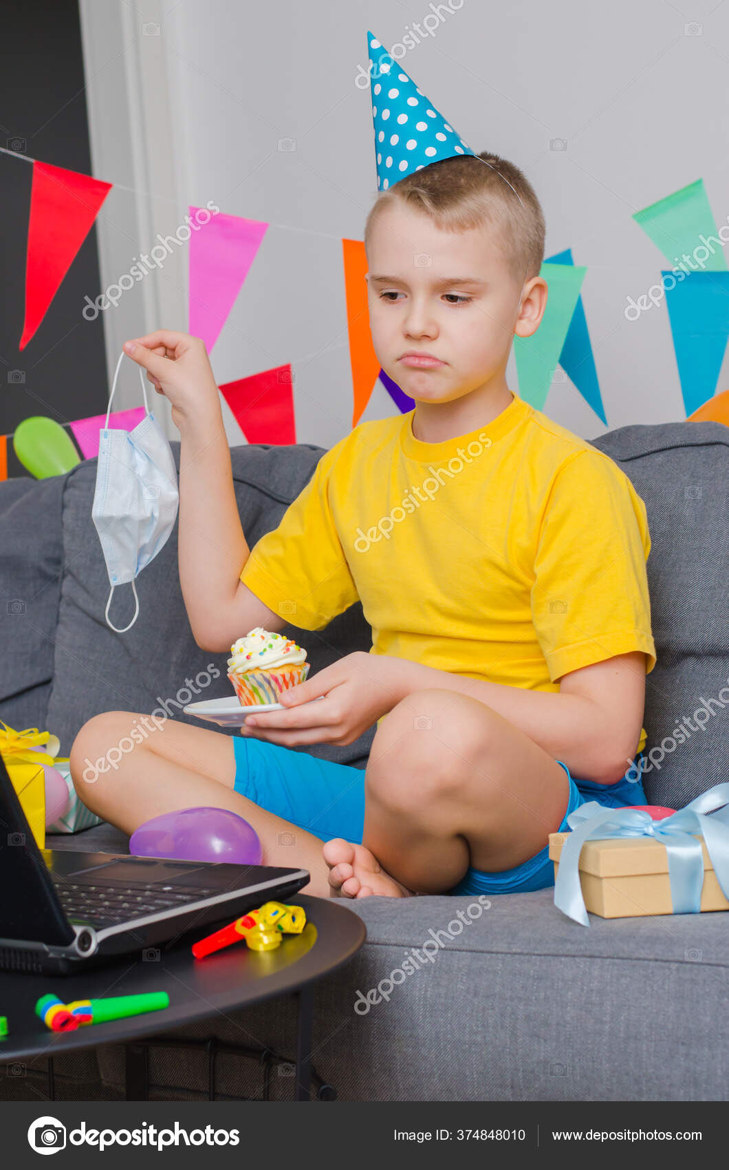 Sad Boy Medicine Face Mask Holiday Cupcake Celebrates Birthday Video ...
