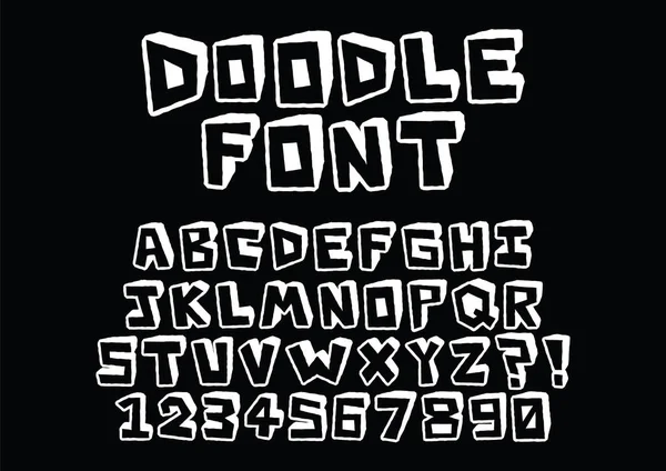Hand drawn doodle Font Isolated On Background Stock Vector Image by ...