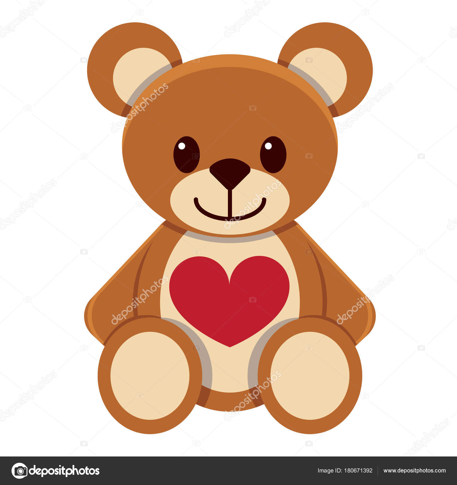Lindo oso de peluche kawaii colorido aislado vector, gráfico vectorial © Aratehortua imagen ...