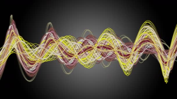 Fantastic animation with stripe wave object in slow motion, 4096x2304 loop 4K — Stock Video ...