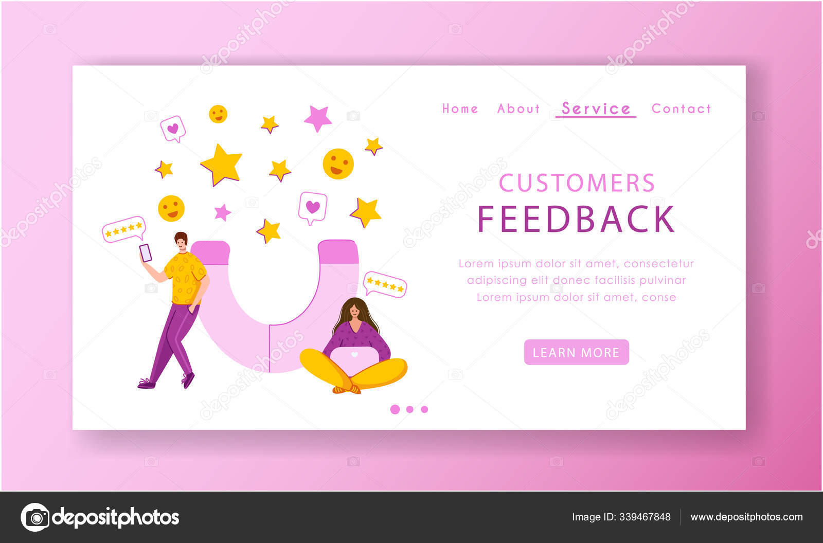 Customer feedback concept - vector Stock Vector by ©Sunniwa 339467848