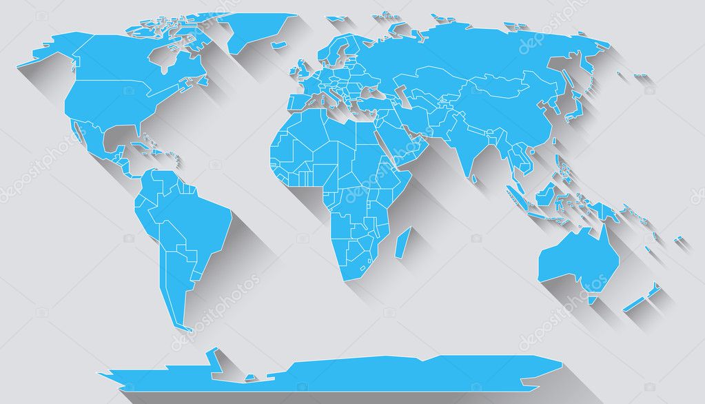 World map flat design — Stock Photo © kerdazz7 #127200496