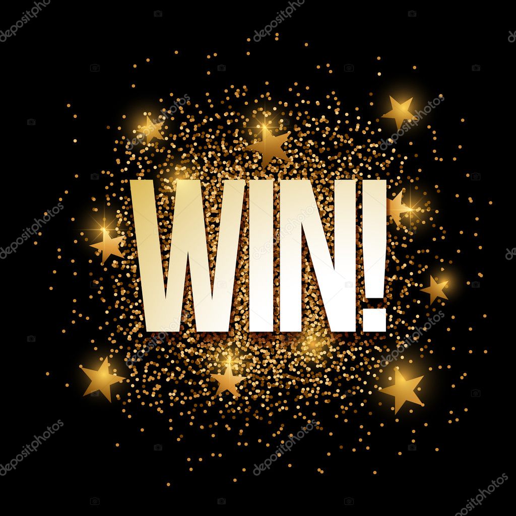 Win golden glitter background banner. Stock Vector by ©sgursozlu 128666330