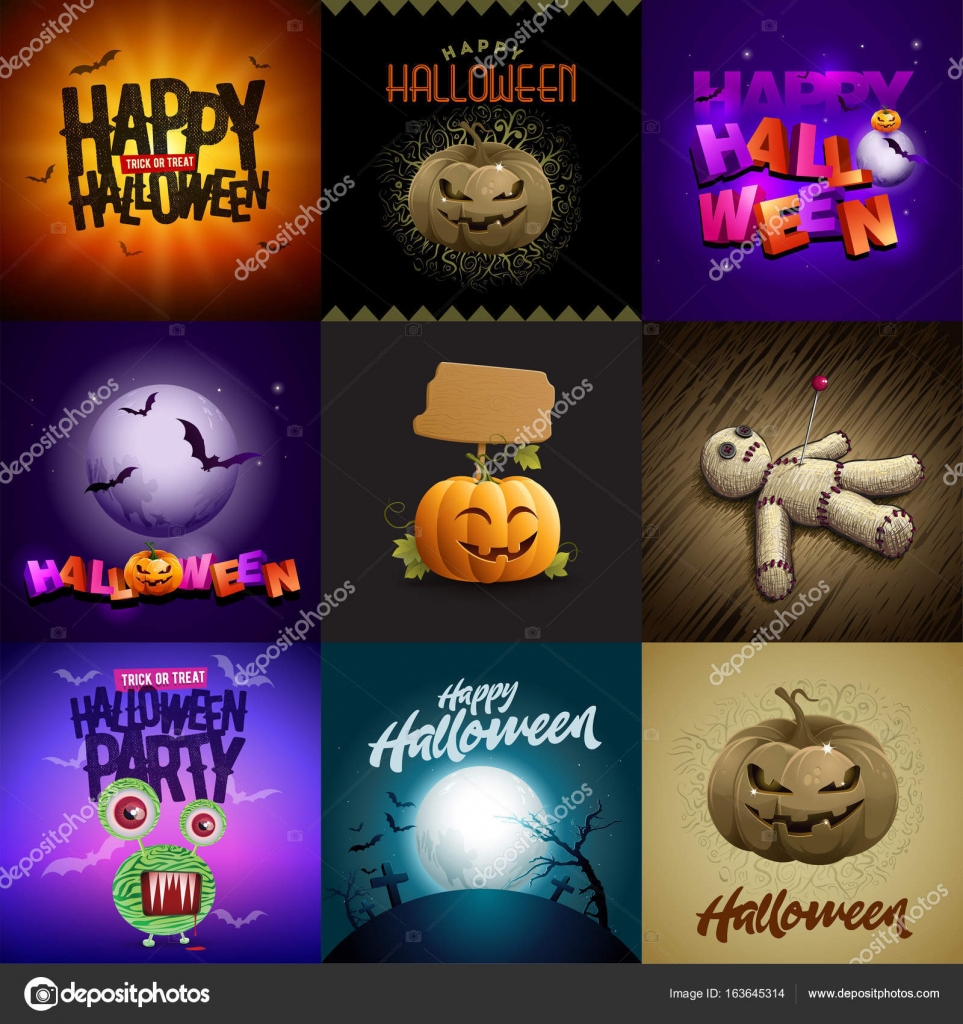 Halloween Design Set Stock Vector Image by ©sgursozlu #163645314