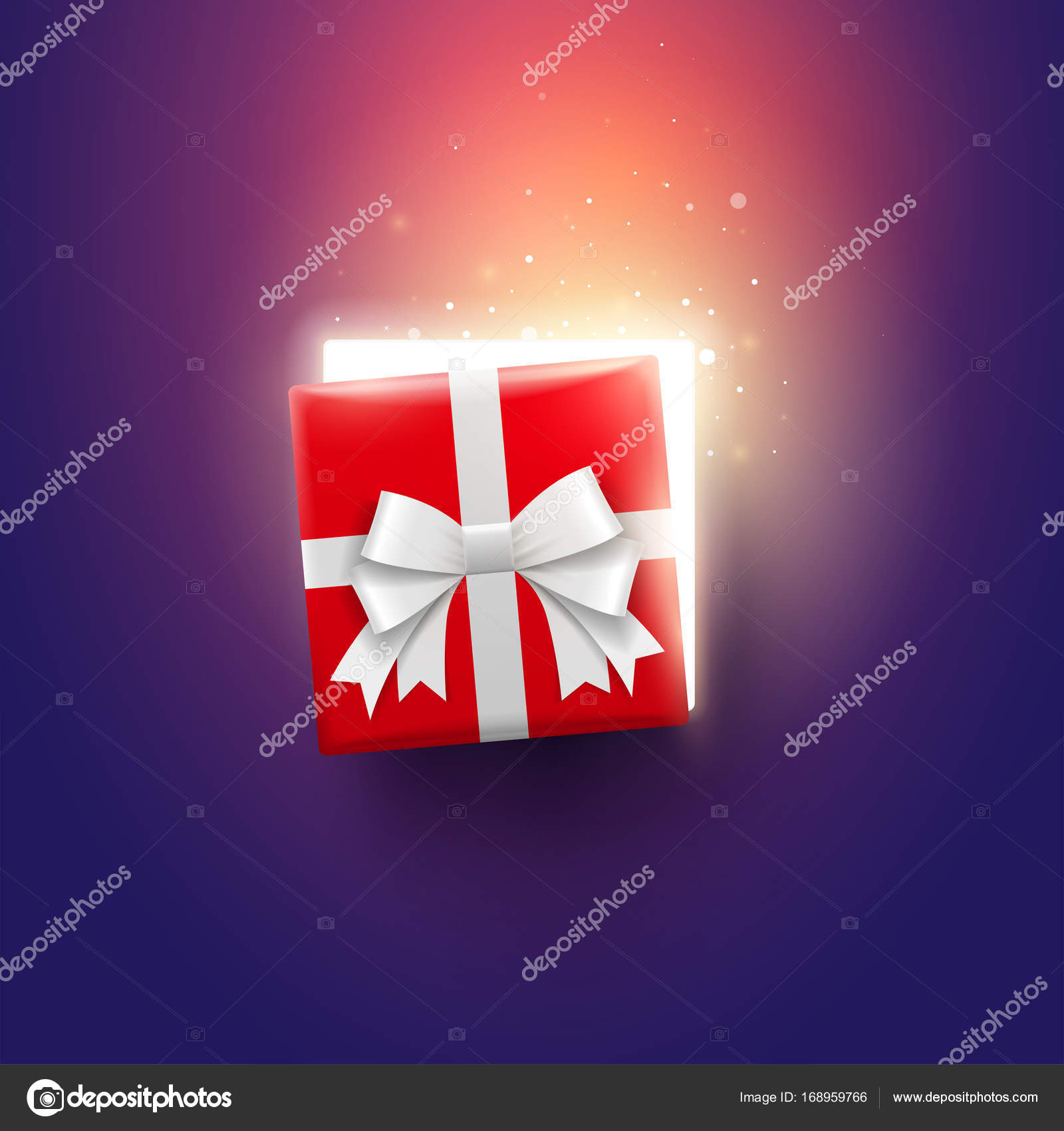 Open Gift Box Top View — Stock Vector © sgursozlu #168959766