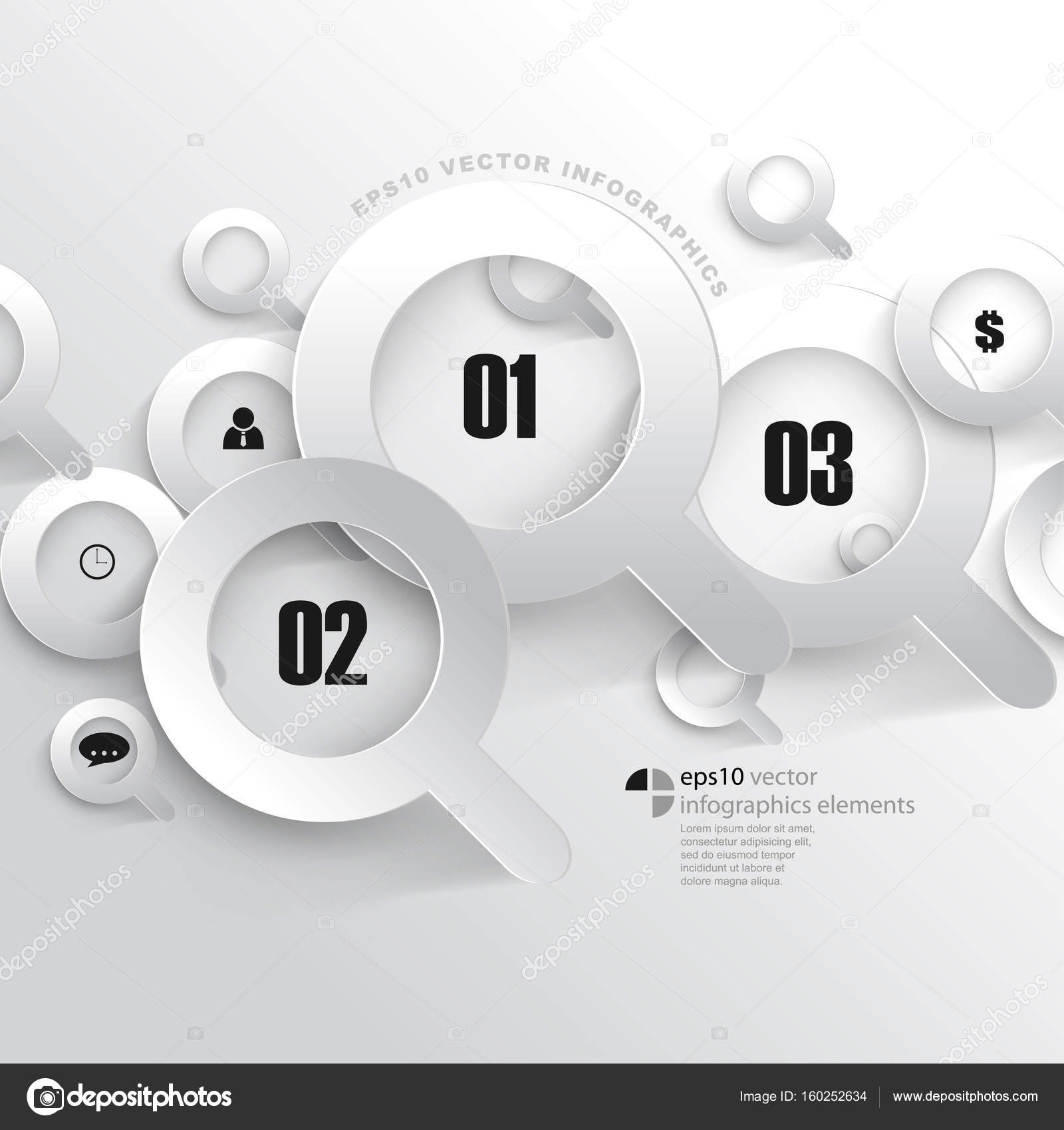 Three stages infographics background Stock Vector Image by ©Silverzeed ...