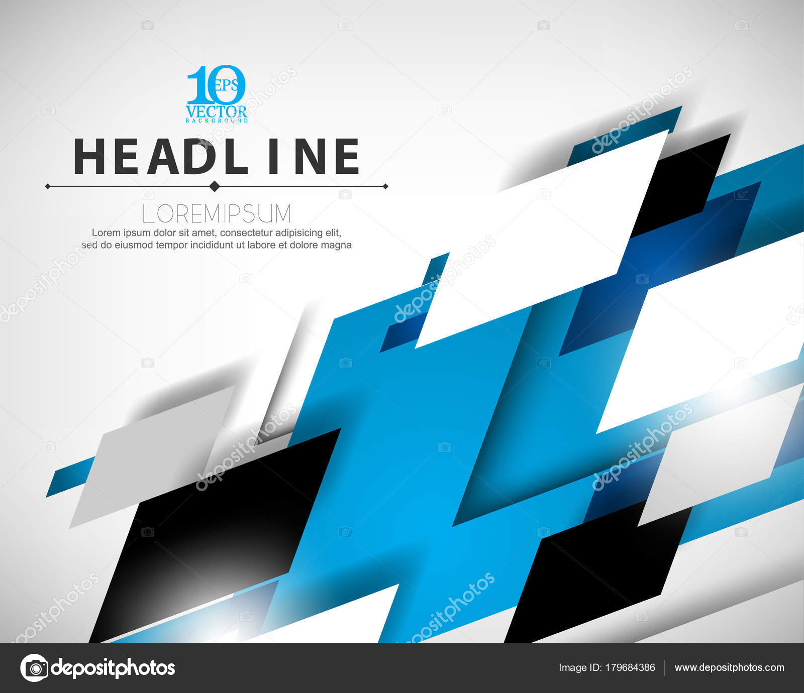 Blue Embossed Overlapping Motion Geometric Elements Tech Corporate ...