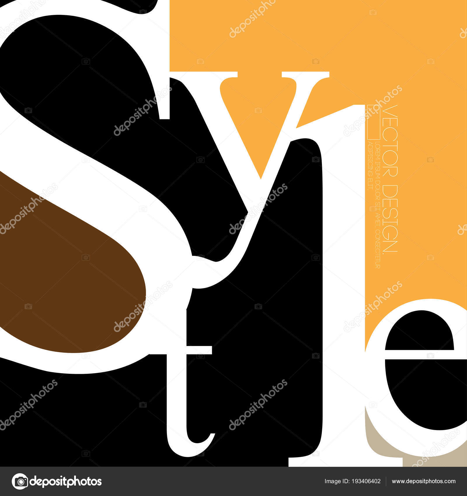 Word Style Typography Fashion Background Design Stock Vector Image by ...
