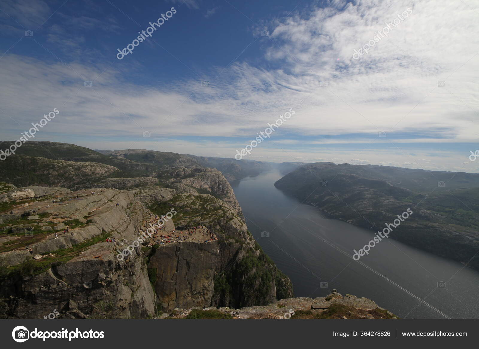 Preikestolen Famous Cliff Norwegian Mountains Stock Photo by ...