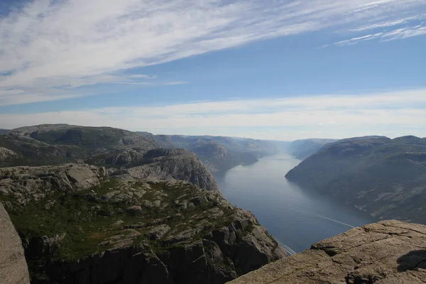 Preikestolen Famous Cliff Norwegian Mountains ⬇ Stock Photo, Image by ...