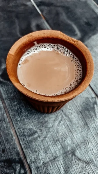 A kulhar or kulhad cup (traditional handle-less clay cup) from North ...