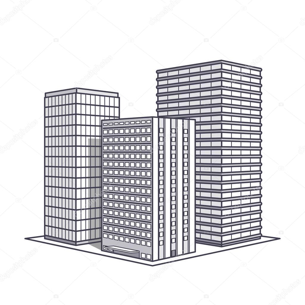 Office building illustration — Stock Vector © lynx_v #153368974
