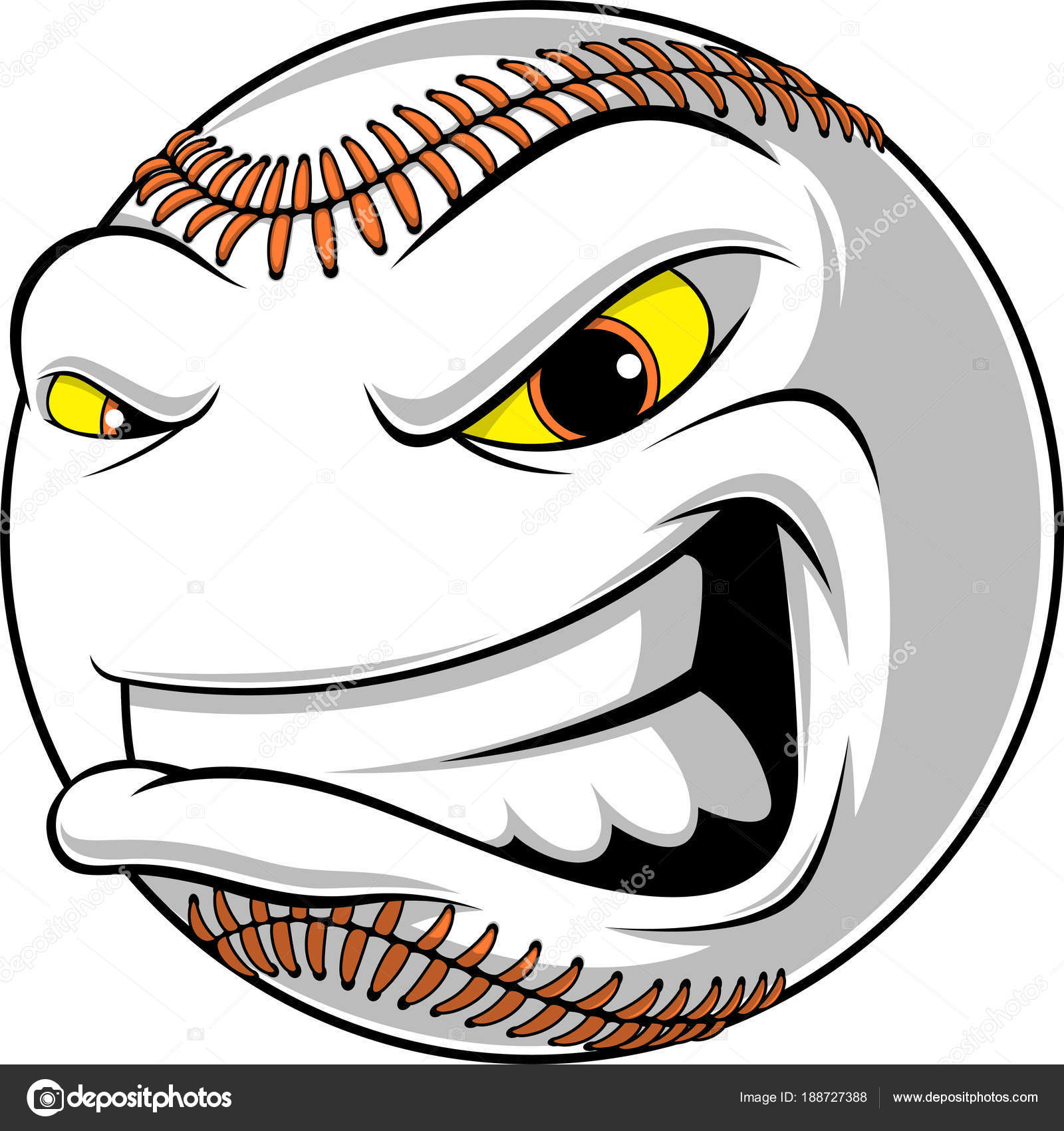 Angry ball for baseball Stock Vector by ©Andrey_Makurin 188727388