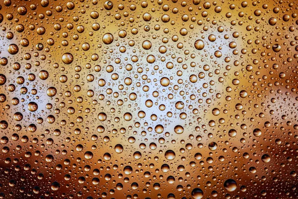 Water drops background. Rain texture on window glass. Wet pattern ...