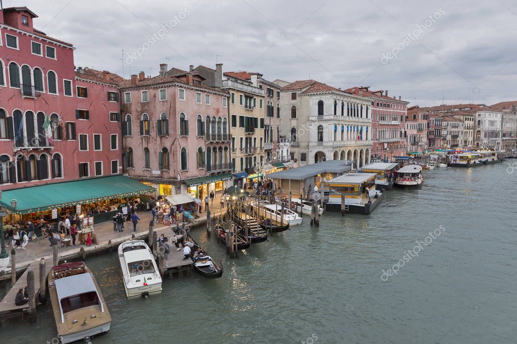 Beautiful view of famous Grand Canal in Venice, Italy. – Stock ...