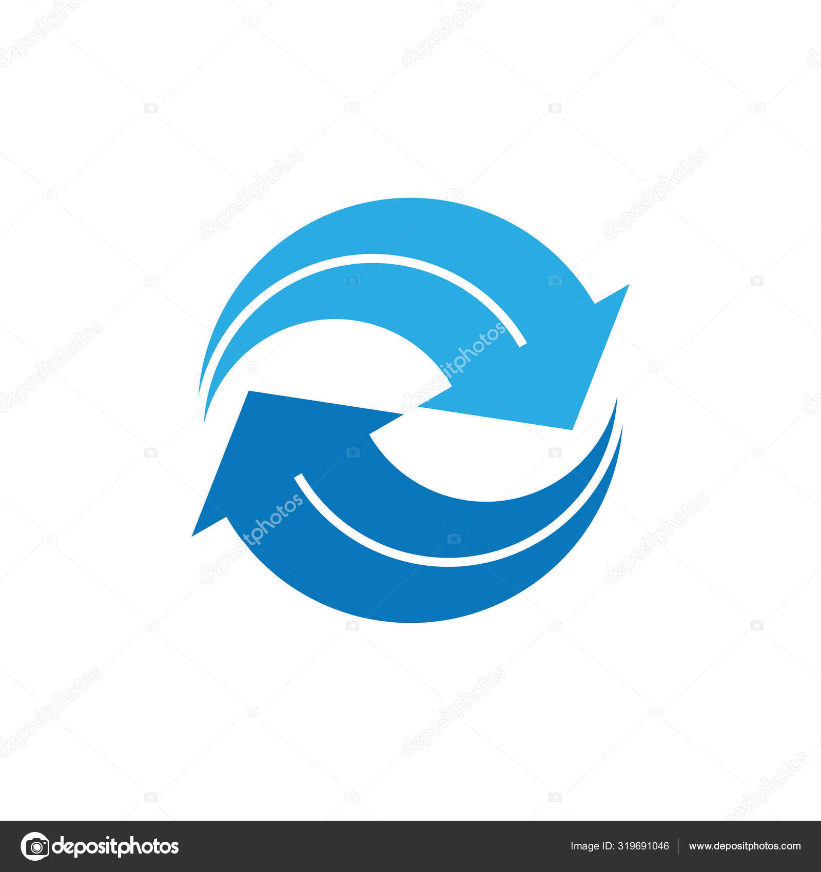 Stripes circle rotate arrow geometric logo vector Stock Vector by ...