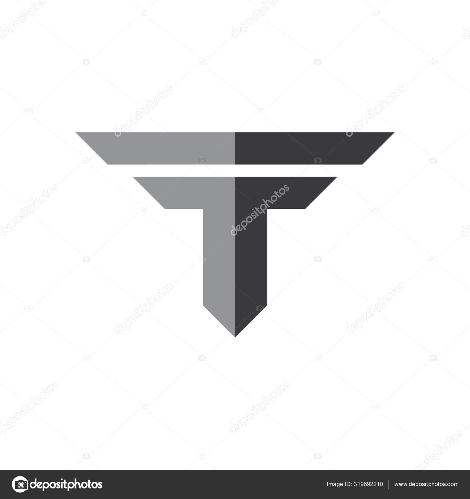 Letter ft simple geometric shadow logo vector Stock Vector Image by ...