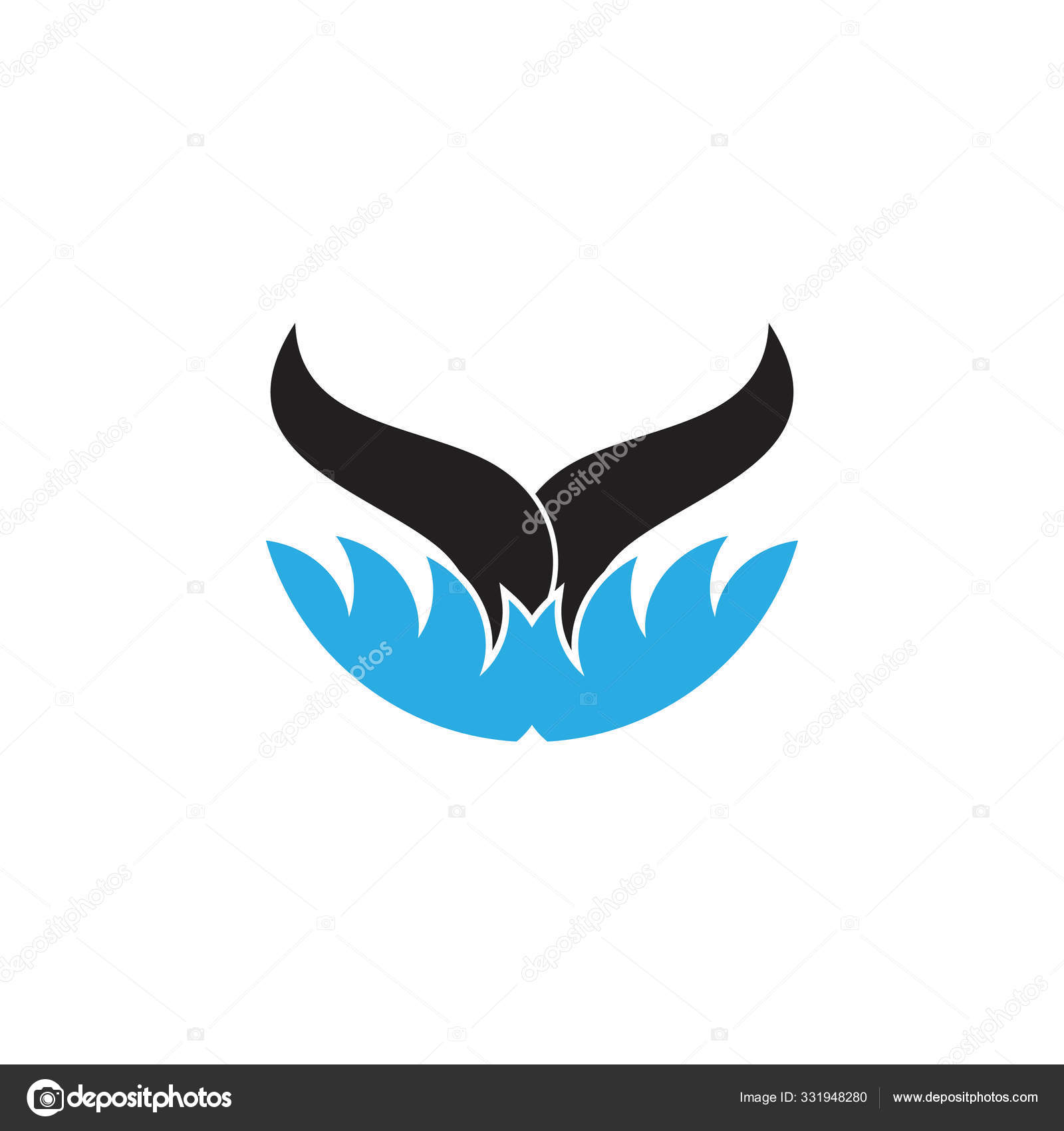 Fish tail whale symbol vector Stock Vector Image by ©Adnanbantul87 ...