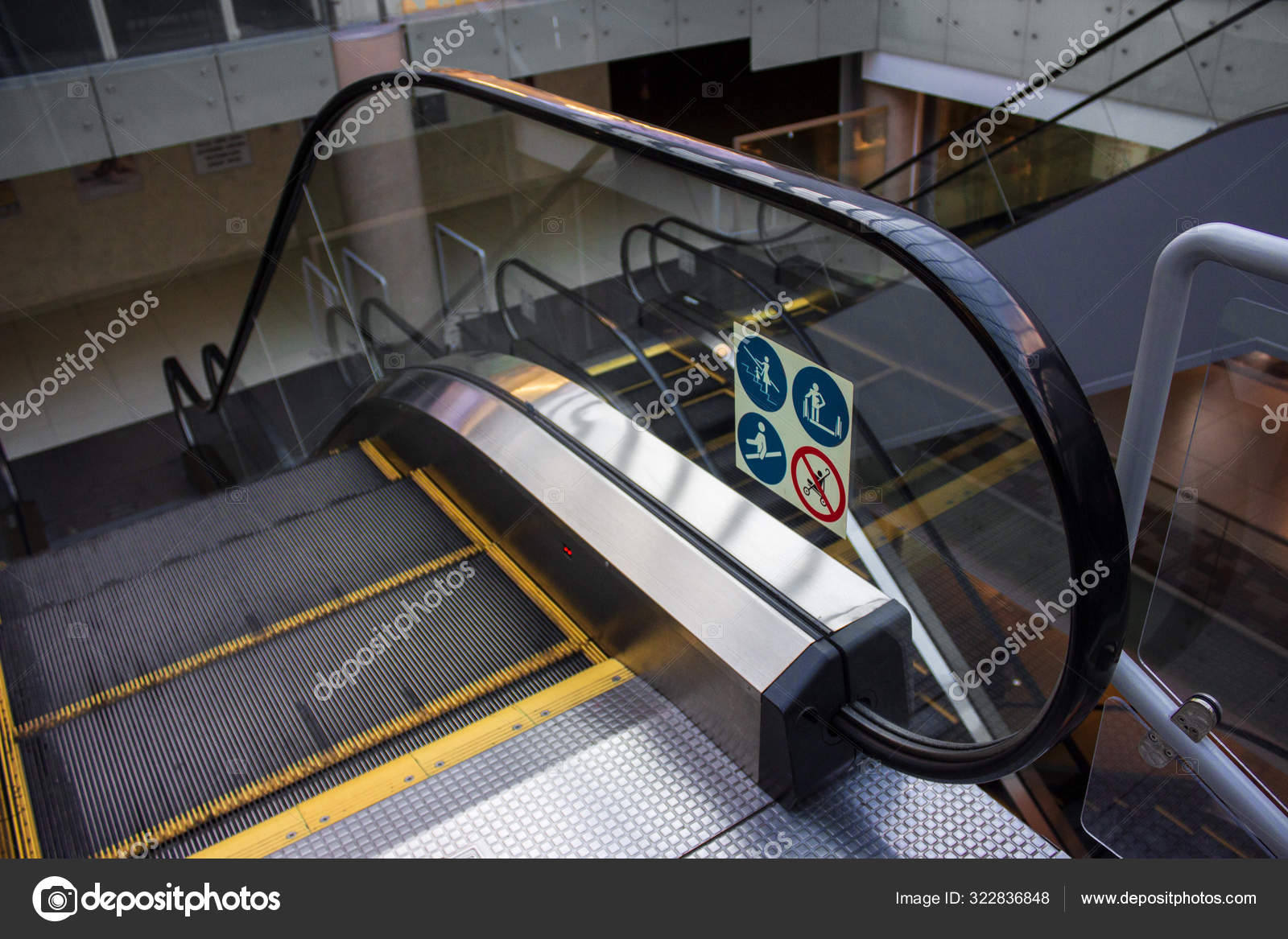 Escalator Guidelines. signs on an escalator, warning signs, the ...