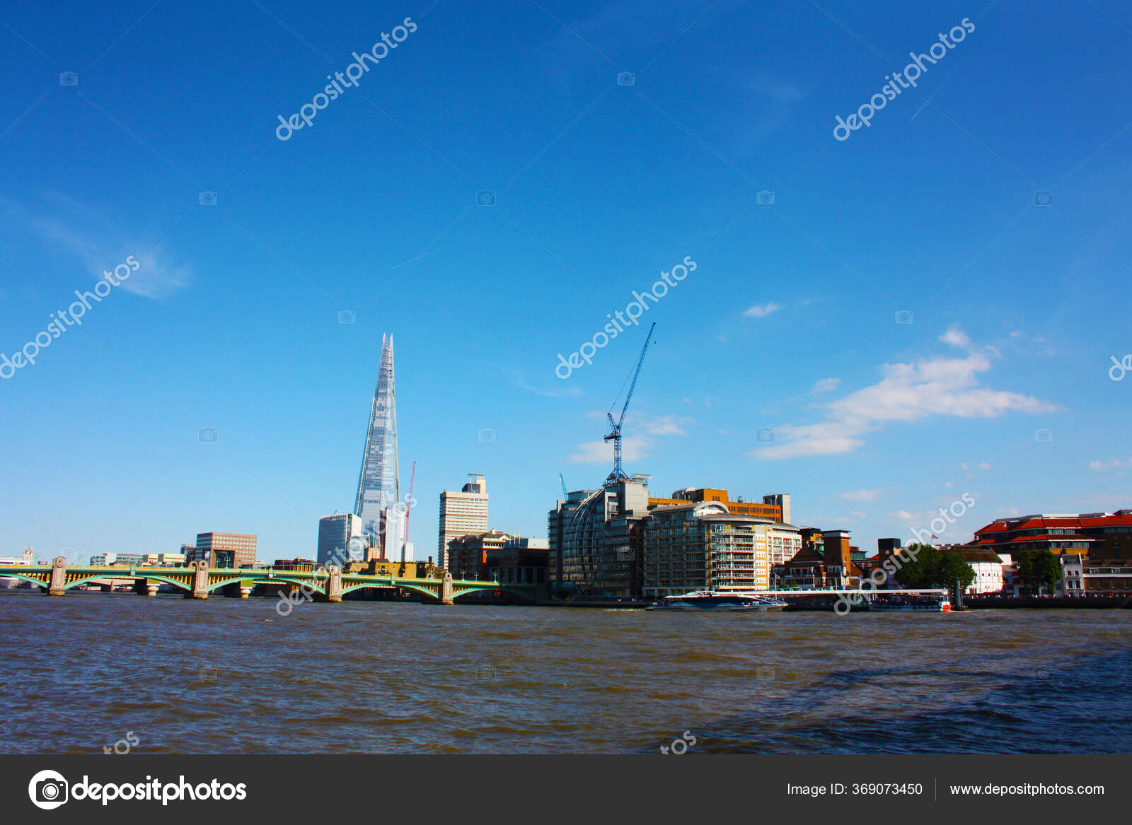 River Thames Its London Buildings Skyscrapers — Stock Photo ...