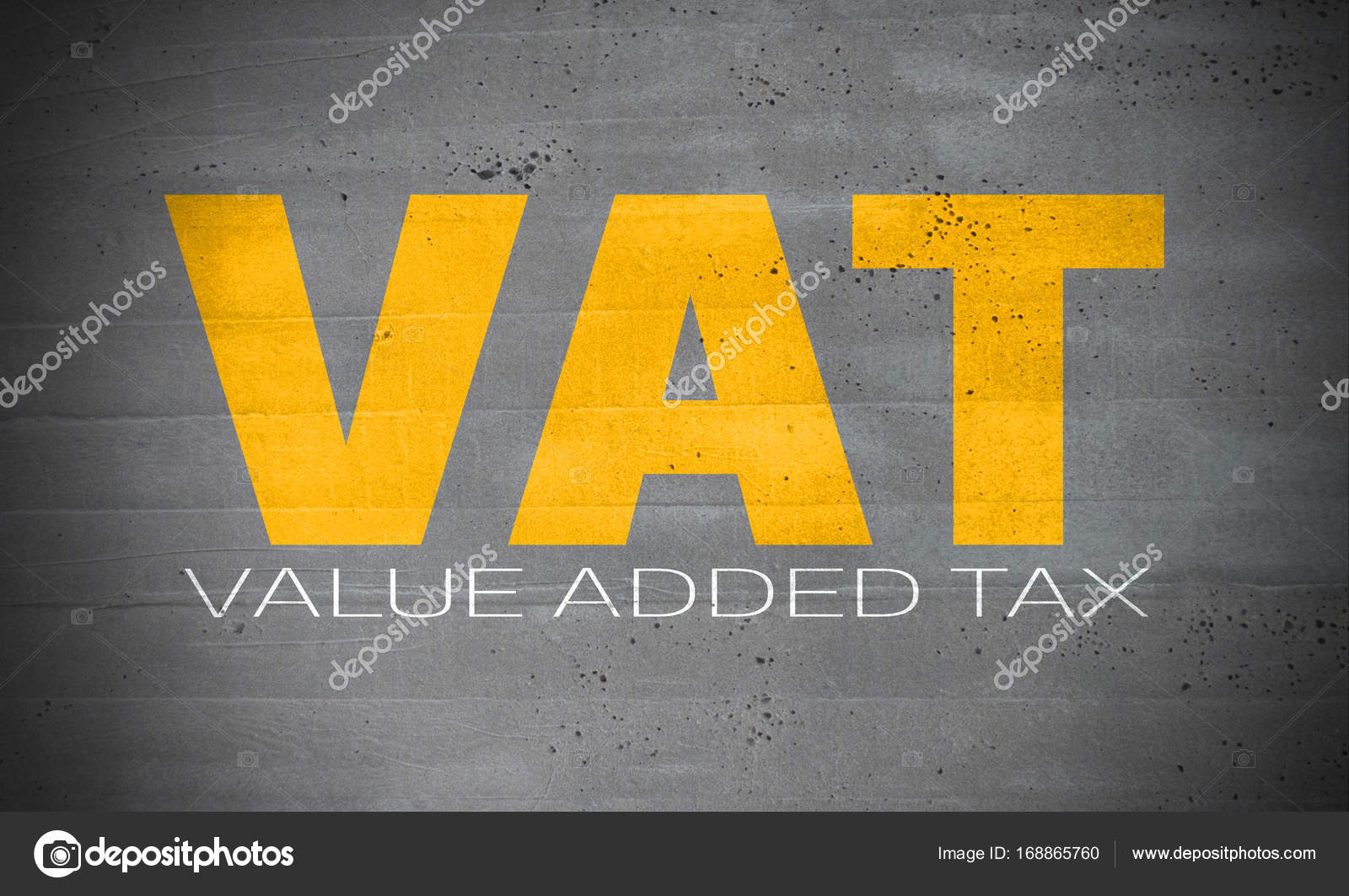 VAT on concrete wall background. Stock Photo by ©8vfanDP 168865760
