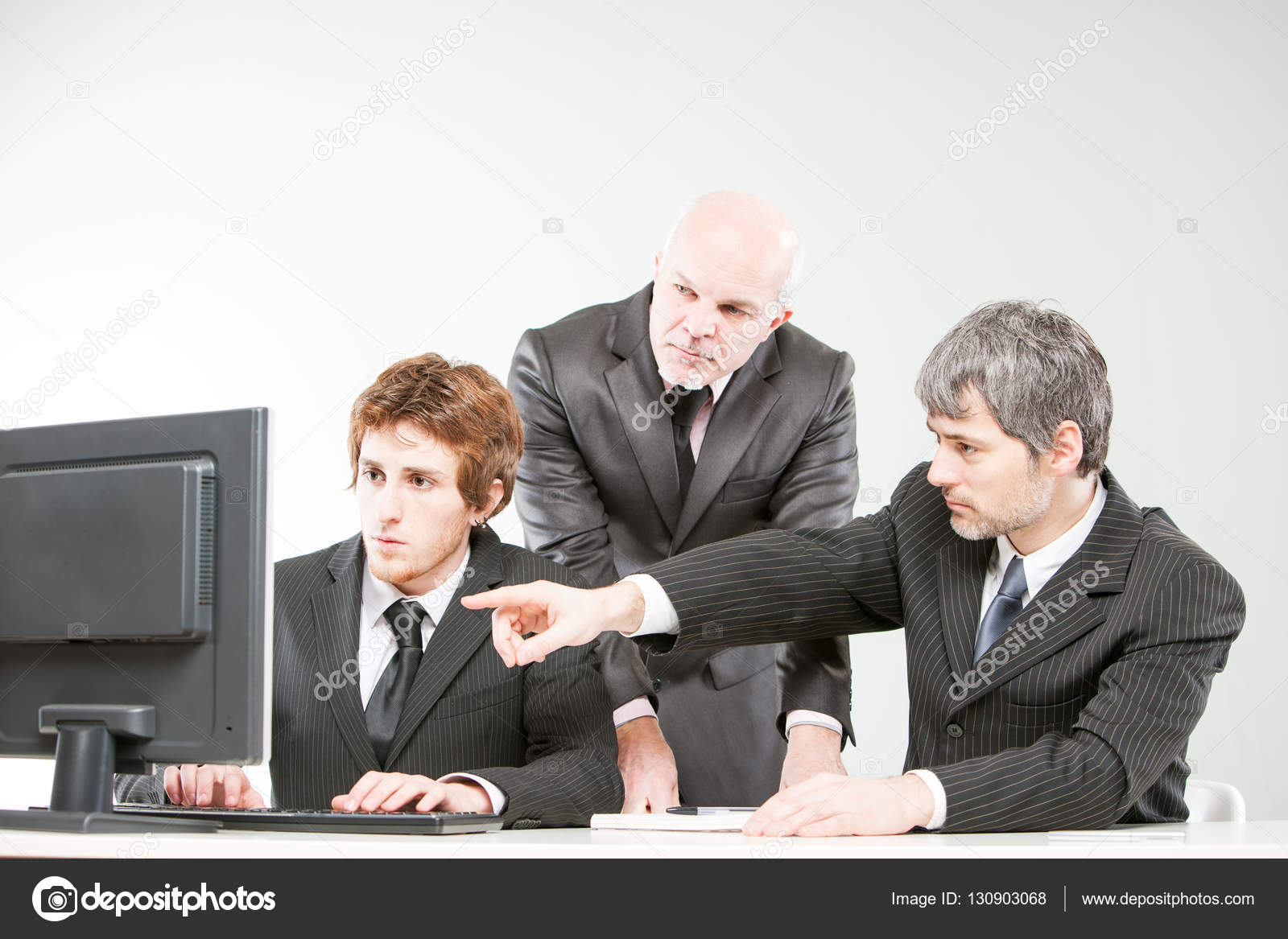 Boss and trainee learning from a manager Stock Photo by ©Giulio ...
