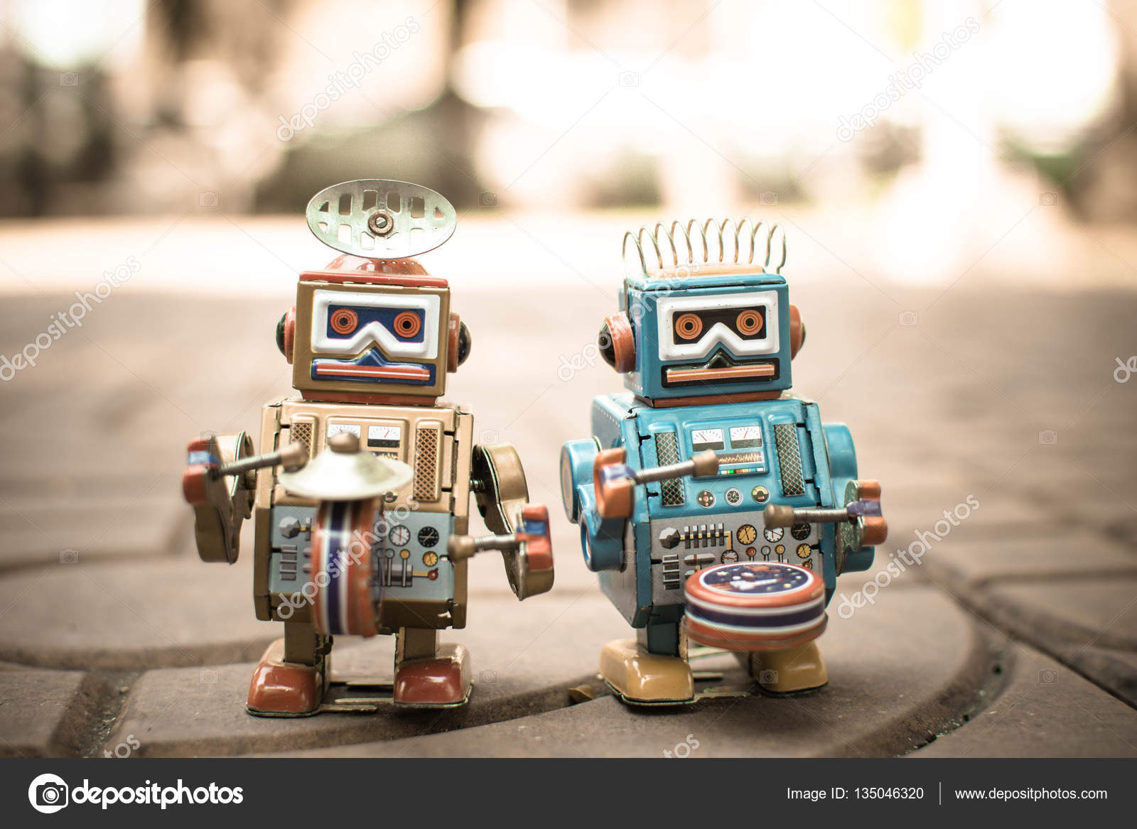 Retro Robots Background