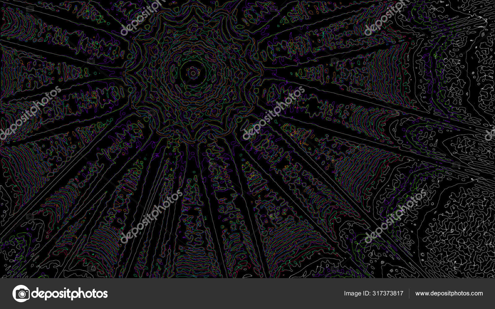 Fantasy chaotic colorful fractal pattern. Abstract fractal shapes. 3D ...