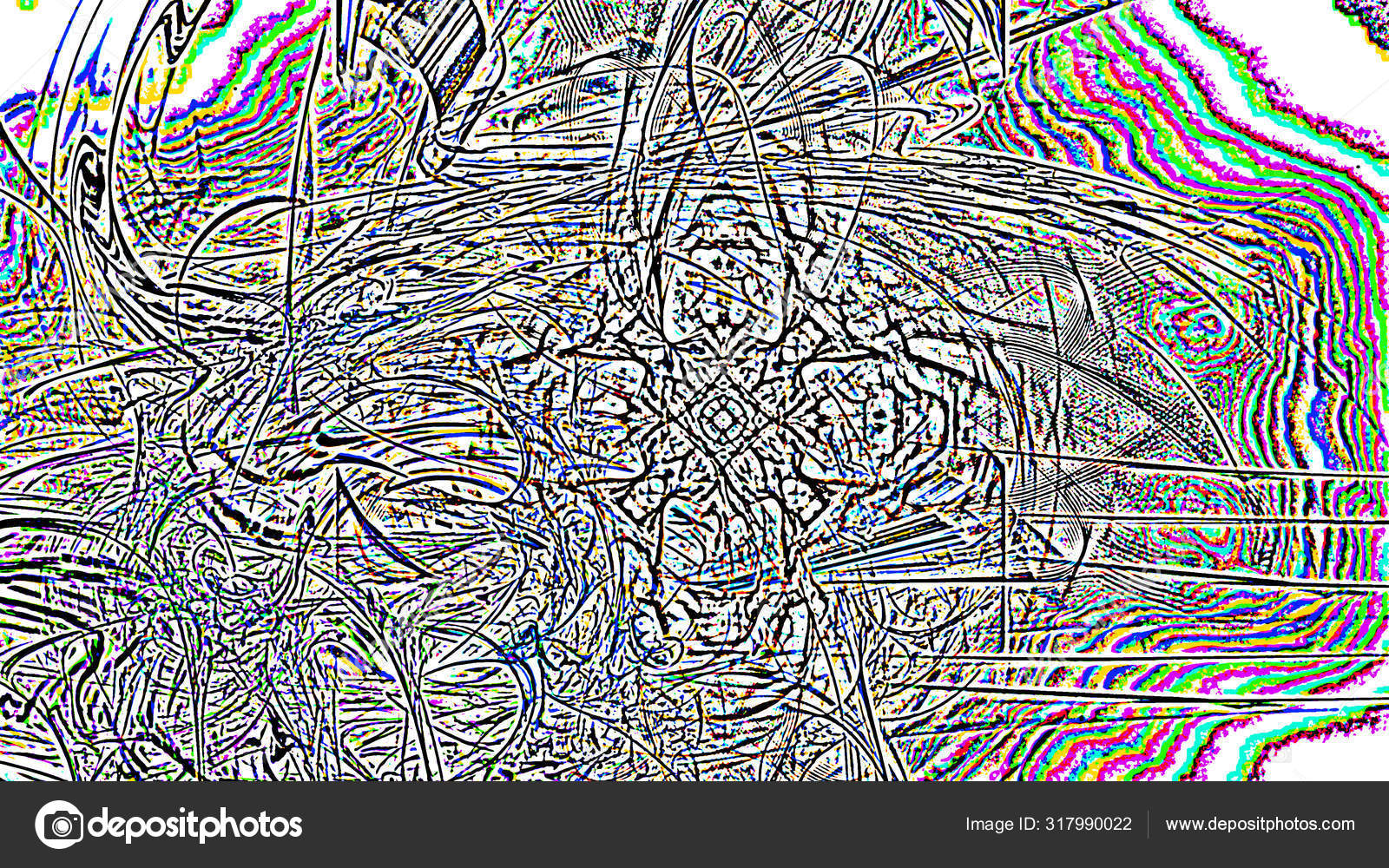 Fantasy chaotic colorful fractal pattern. Abstract fractal shapes. 3D ...