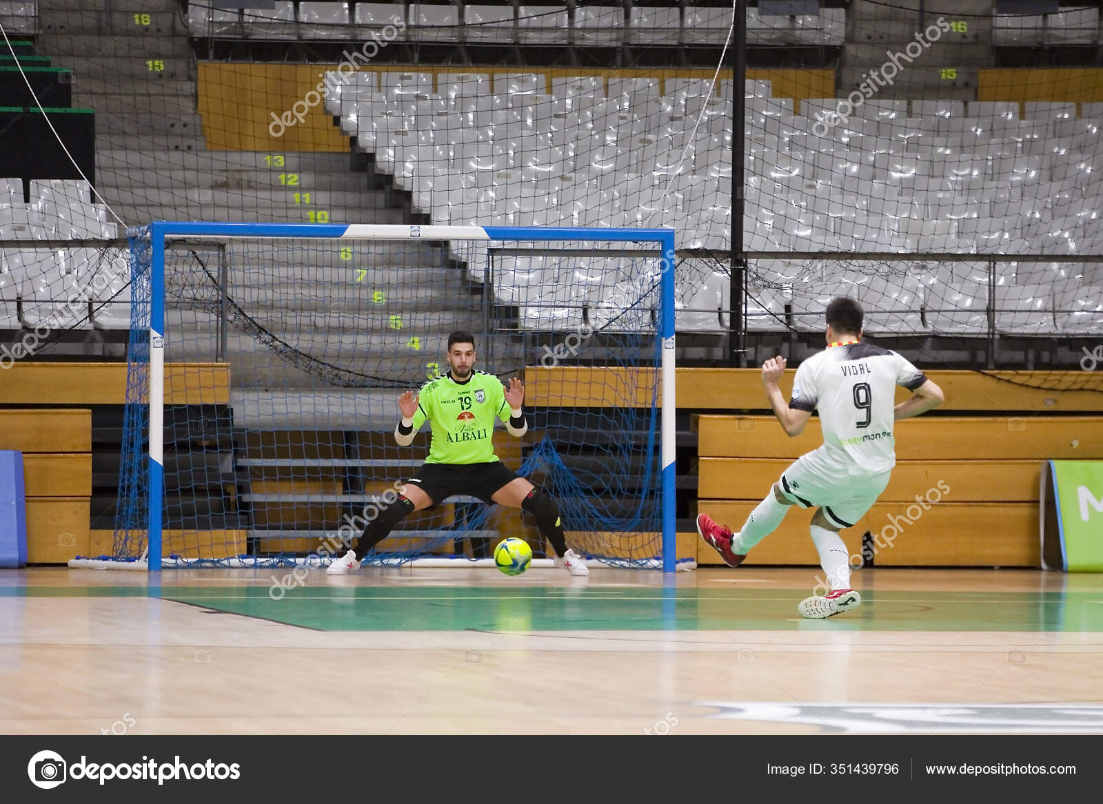 Pablo Vidal Action Spanish Futsal League Match Industrias Garcia Santa ...