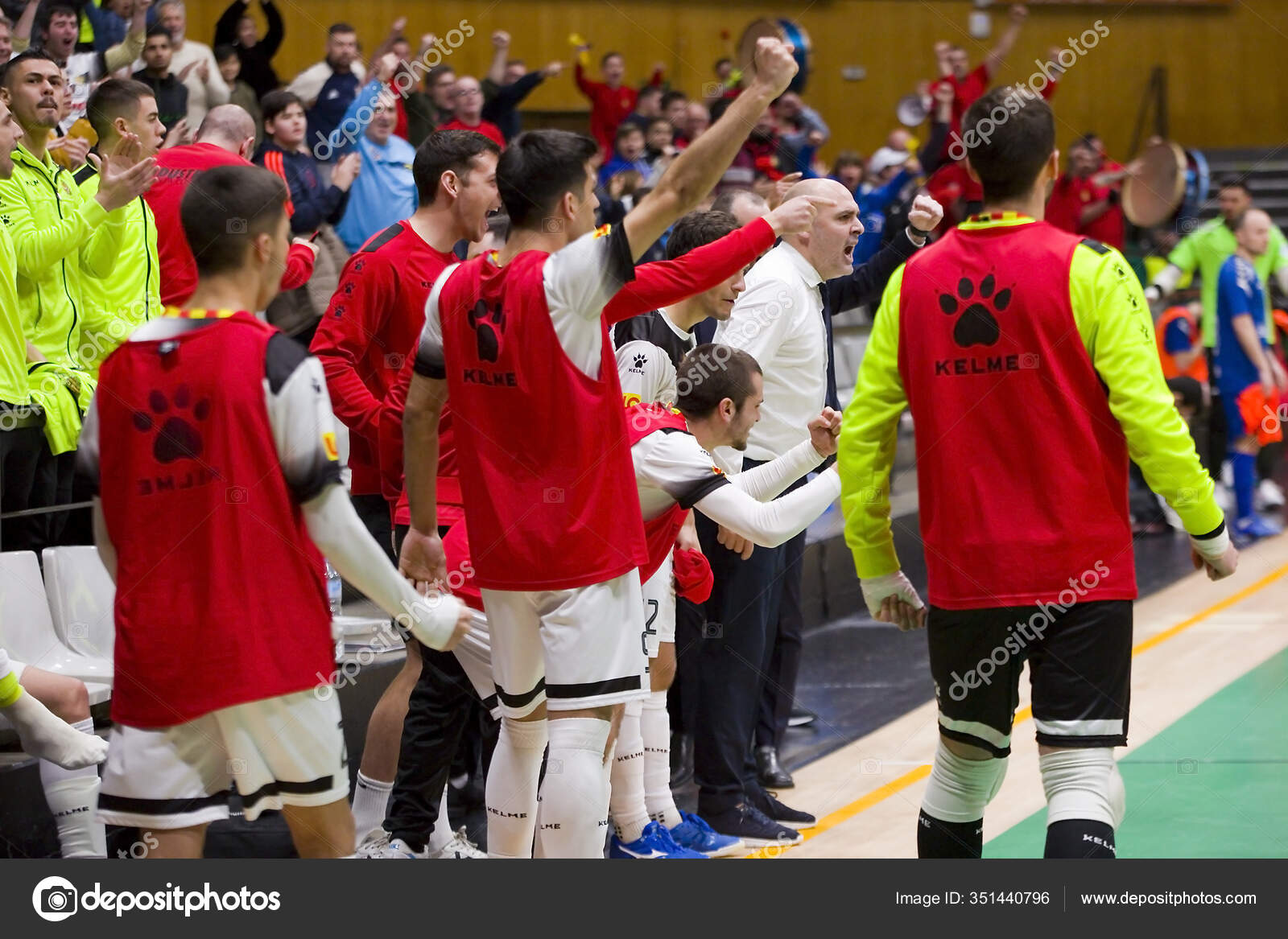 Goal Celebration Spanish Lnfs Futsal League Match Industrias Garcia ...