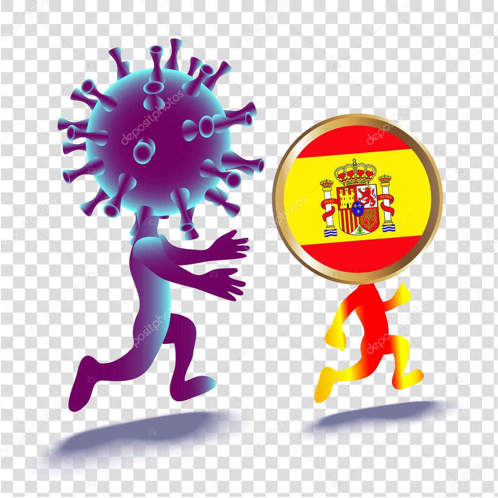 Dibujos animados ilustración de personas en la imagen de la bacteria ...