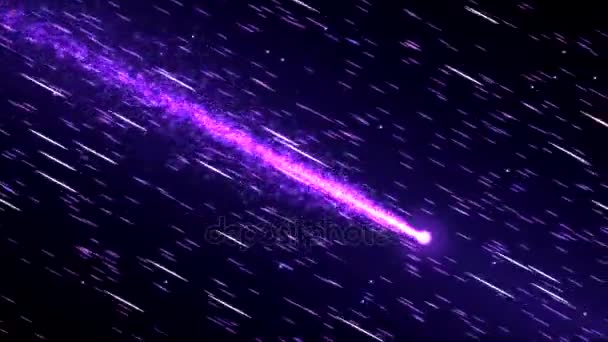 Colorful Fast Shooting Star Animation - Loop Violet — Stock Video ...