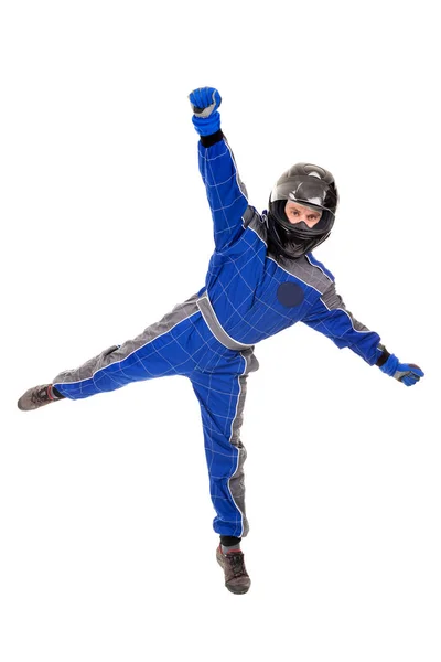 Racing Driver Racing Position Complete Gear Isolated White Stock ...