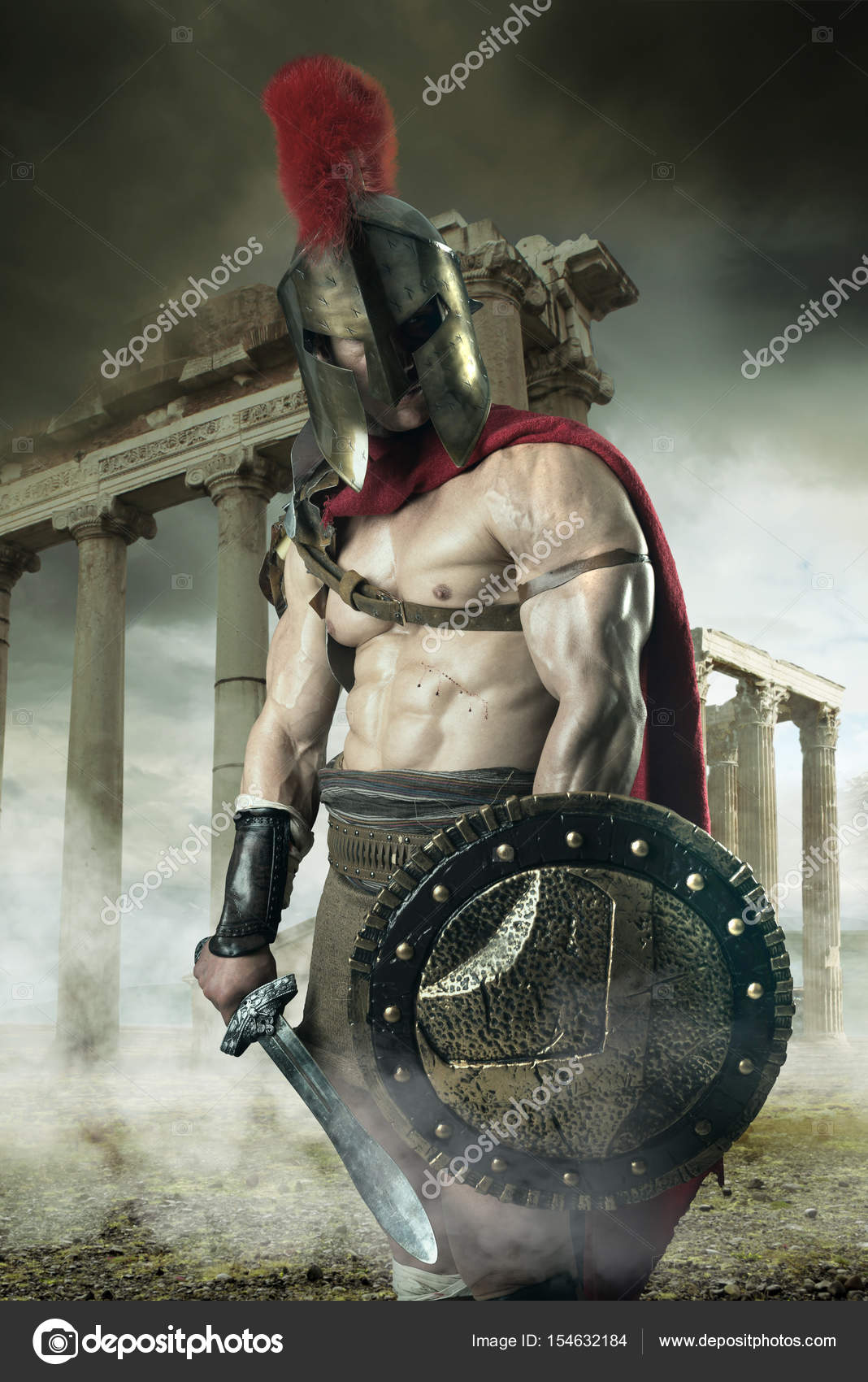 Ancient soldier or Gladiator — Stock Photo © luislouro #154632184