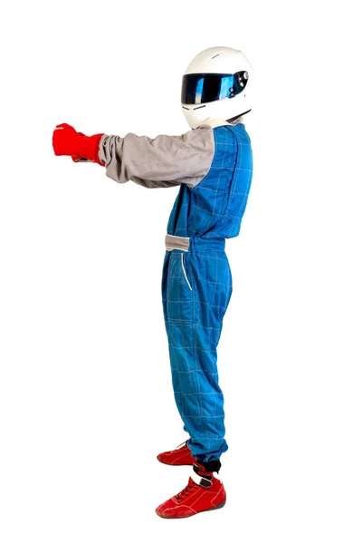 Racing Driver Racing Position Complete Gear Isolated White Stock ...