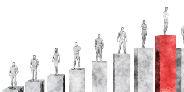 Career Growth Concept Art Stock Photo by ©kentoh 167950456