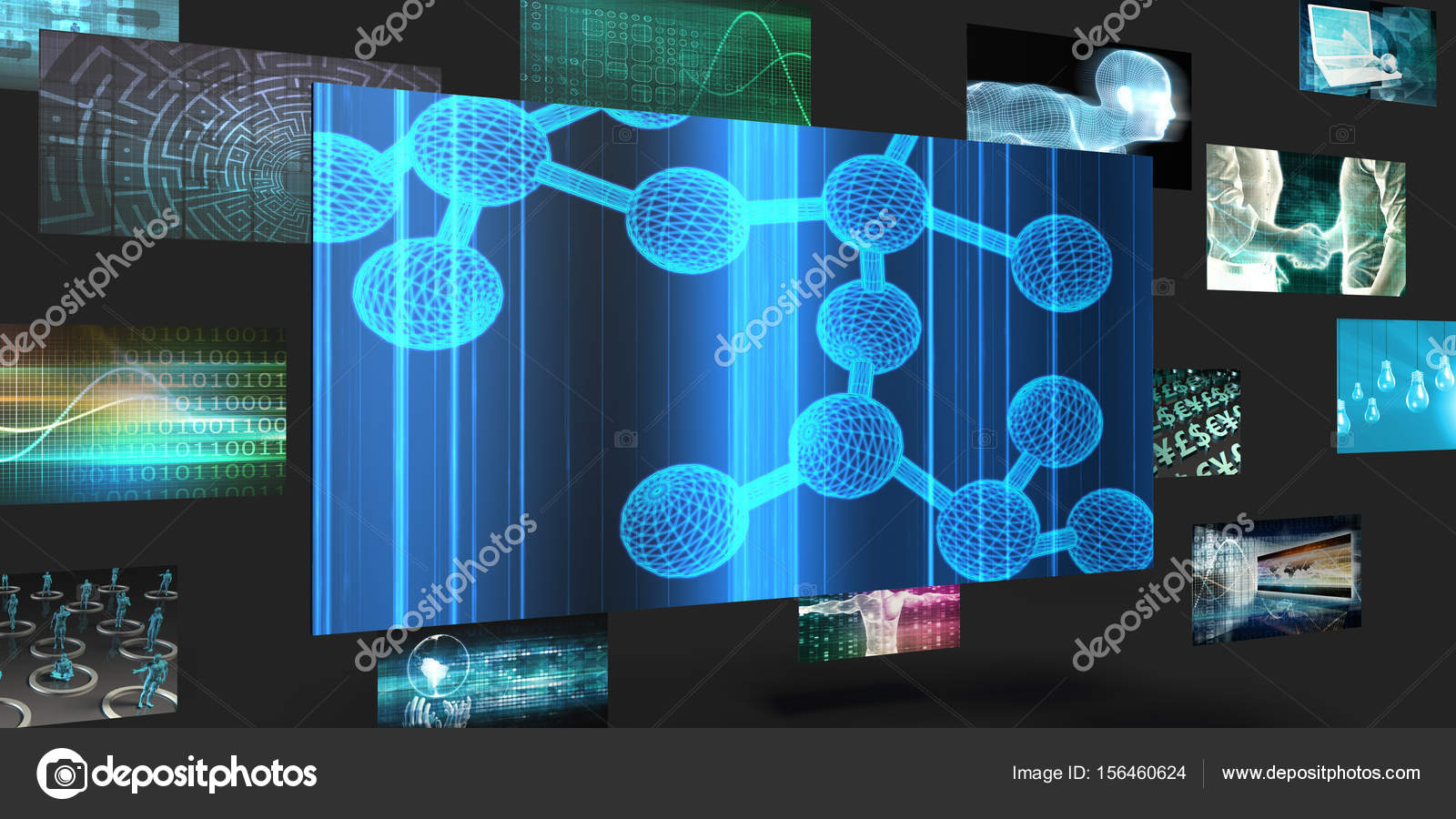 Molecule Science Concept Art Stock Photo by ©kentoh 156460624