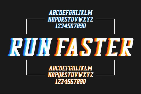 Sprinter font Imagens de Stock de Arte Vetorial | Depositphotos