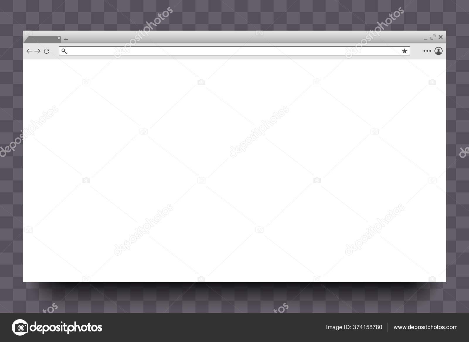 Interface Browser Window Website Page Web Window Screen Modern Internet ...