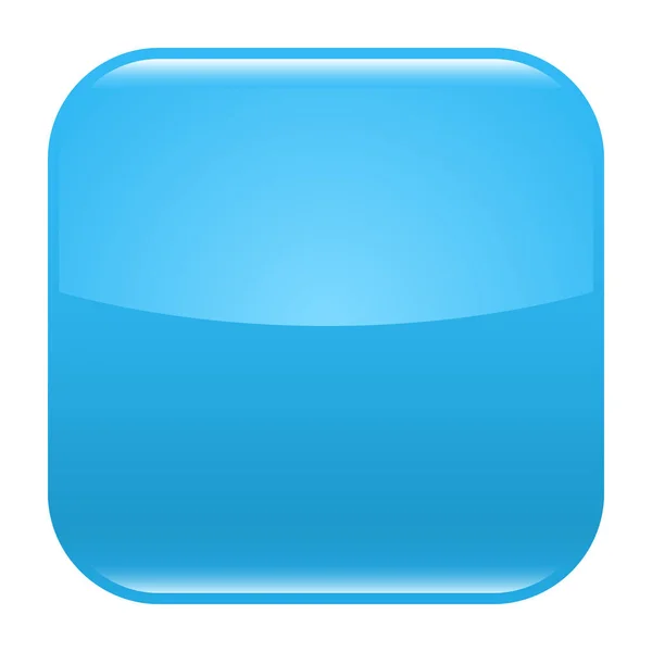 Blue glossy blank internet button. Rounded square shape icon with black ...