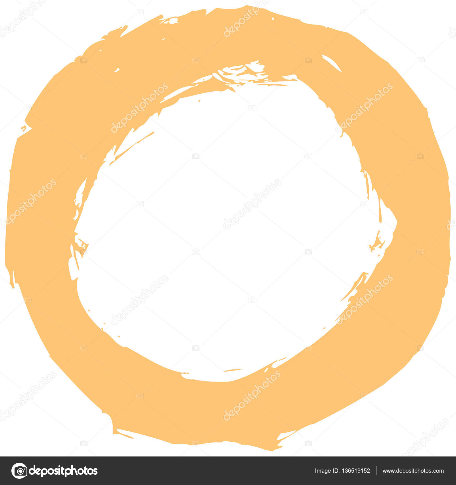 Yellow Brushstroke Circular Shape — Stock Vector © ifeelgood #136519152