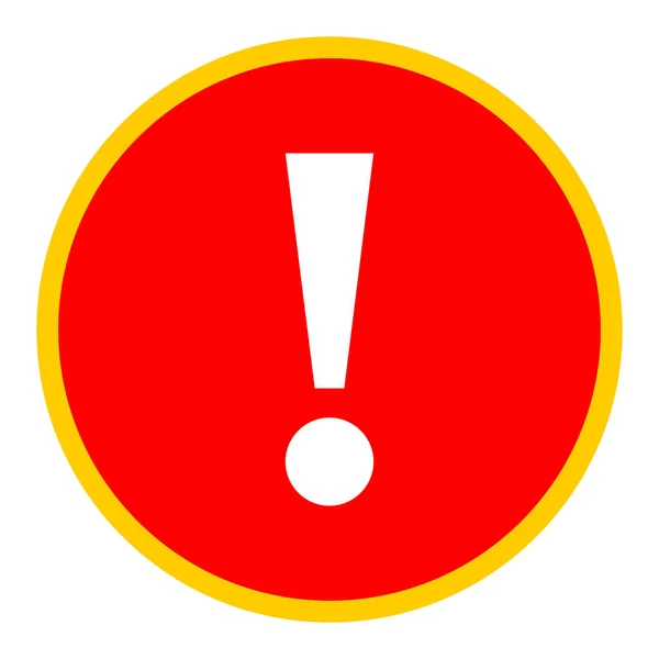 Utropstecken logga. Vit ikon på röd cirkel — Stock Vektor © Asmati1702 ...