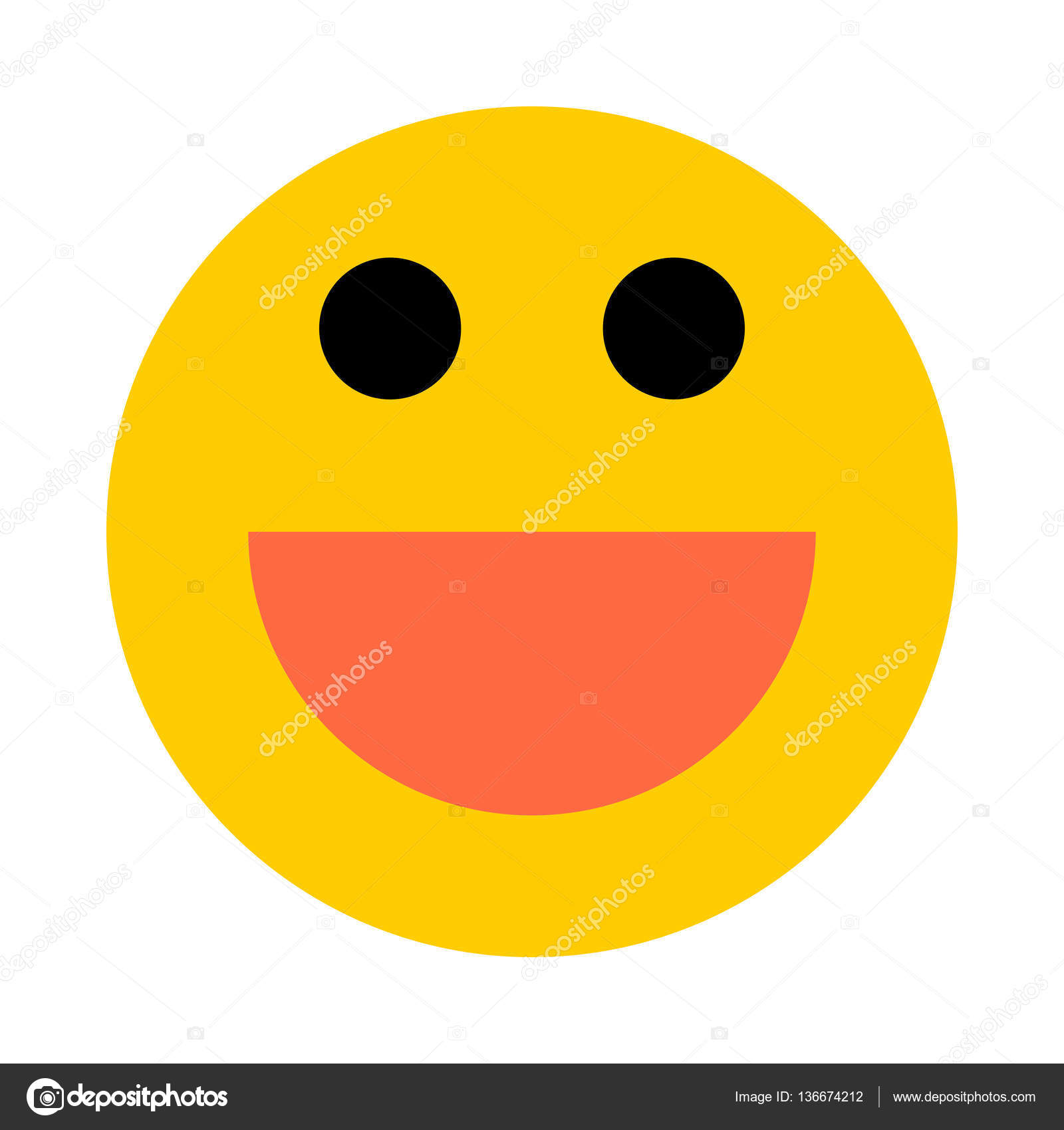 Happy Smiley Smiling Face Flat Style Stock Vector by ©ifeelgood 136674212 Happy Smiley Smiling Face Flat Style Stock Vector by ©ifeelgood 136674212
