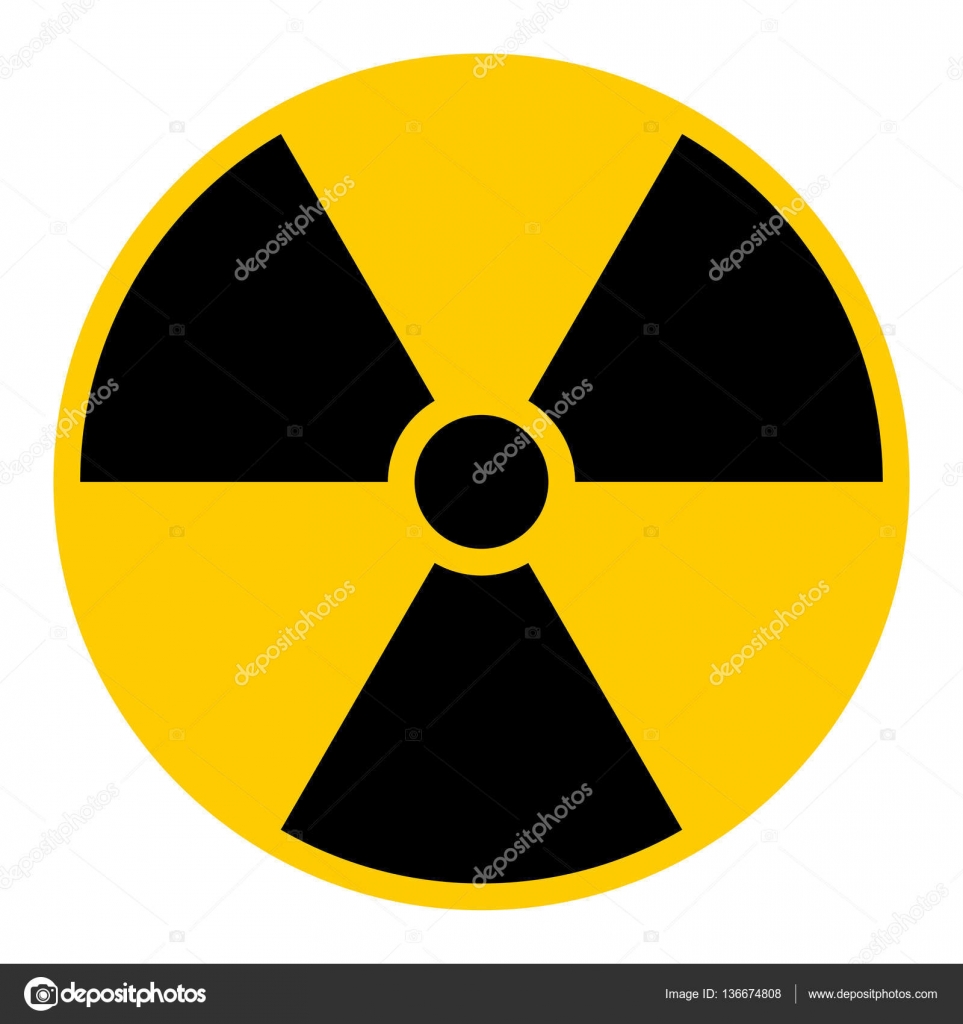 Ionizing Radiation Symbol Poster Round Yellow Radioactive (ionizing