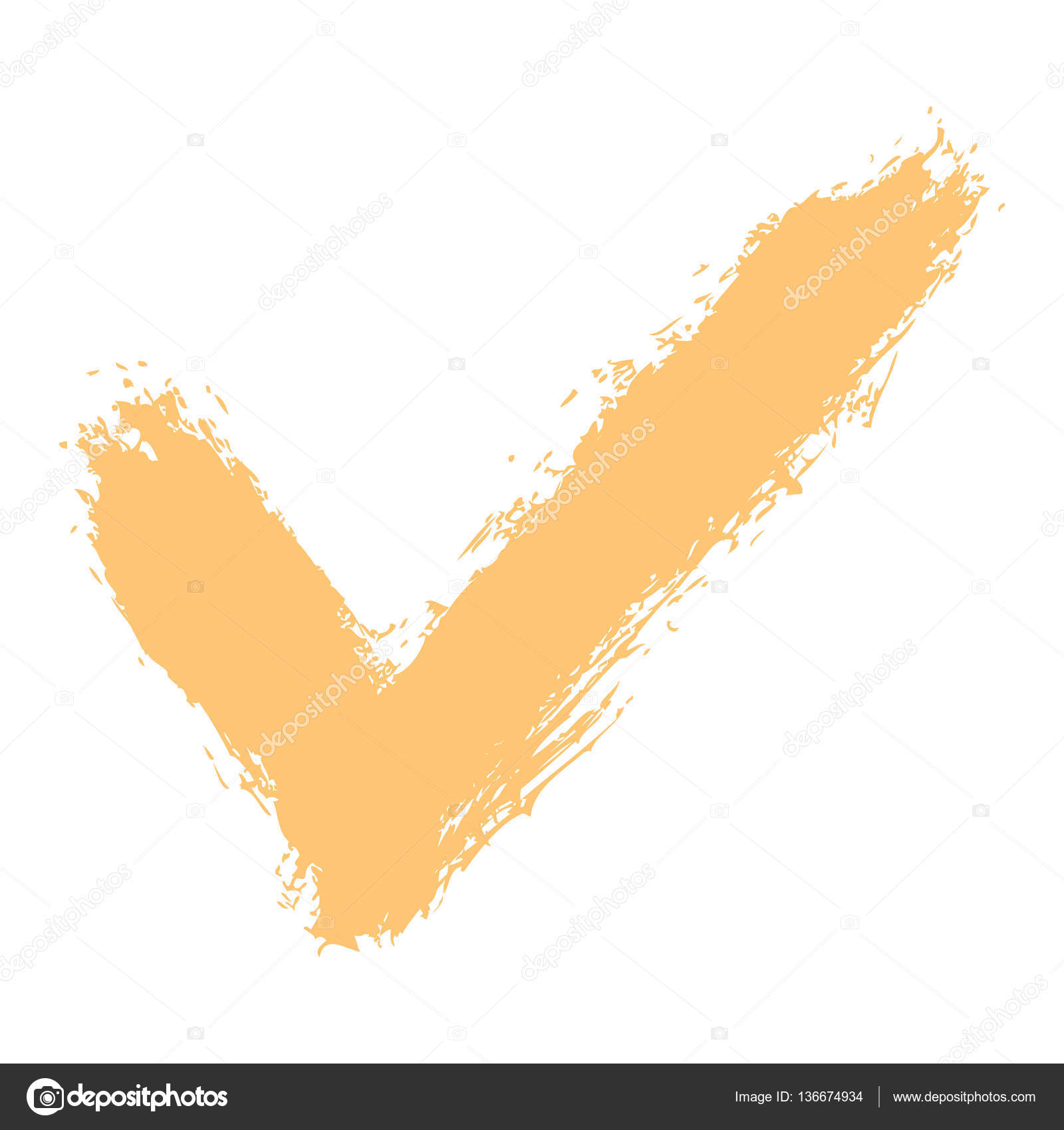 Check Mark Symbol Brushstroke Ink — Stock Vector © ifeelgood #136674934