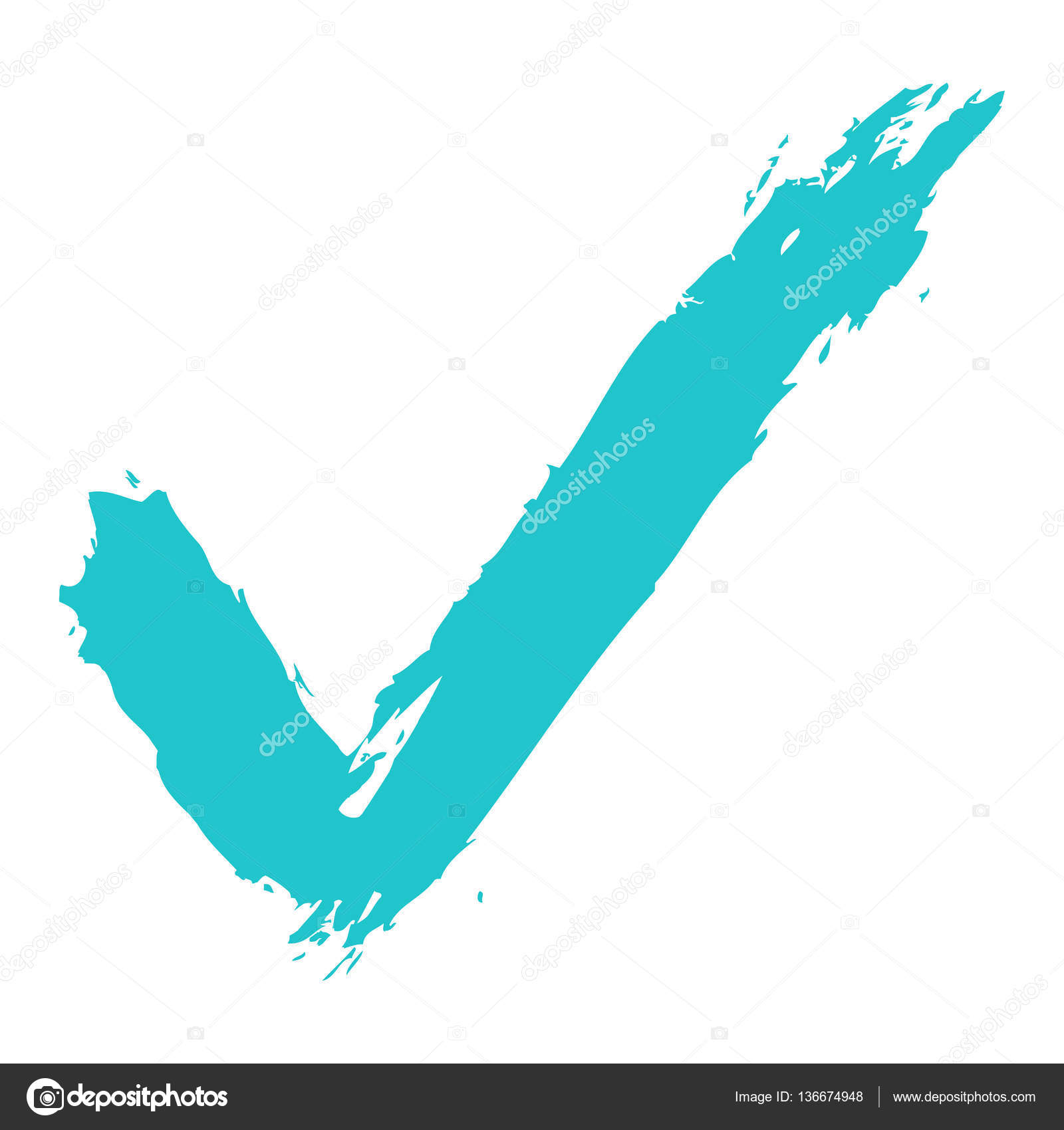 Check Mark Sign Brushstroke Ink — Stock Vector © ifeelgood #136674948