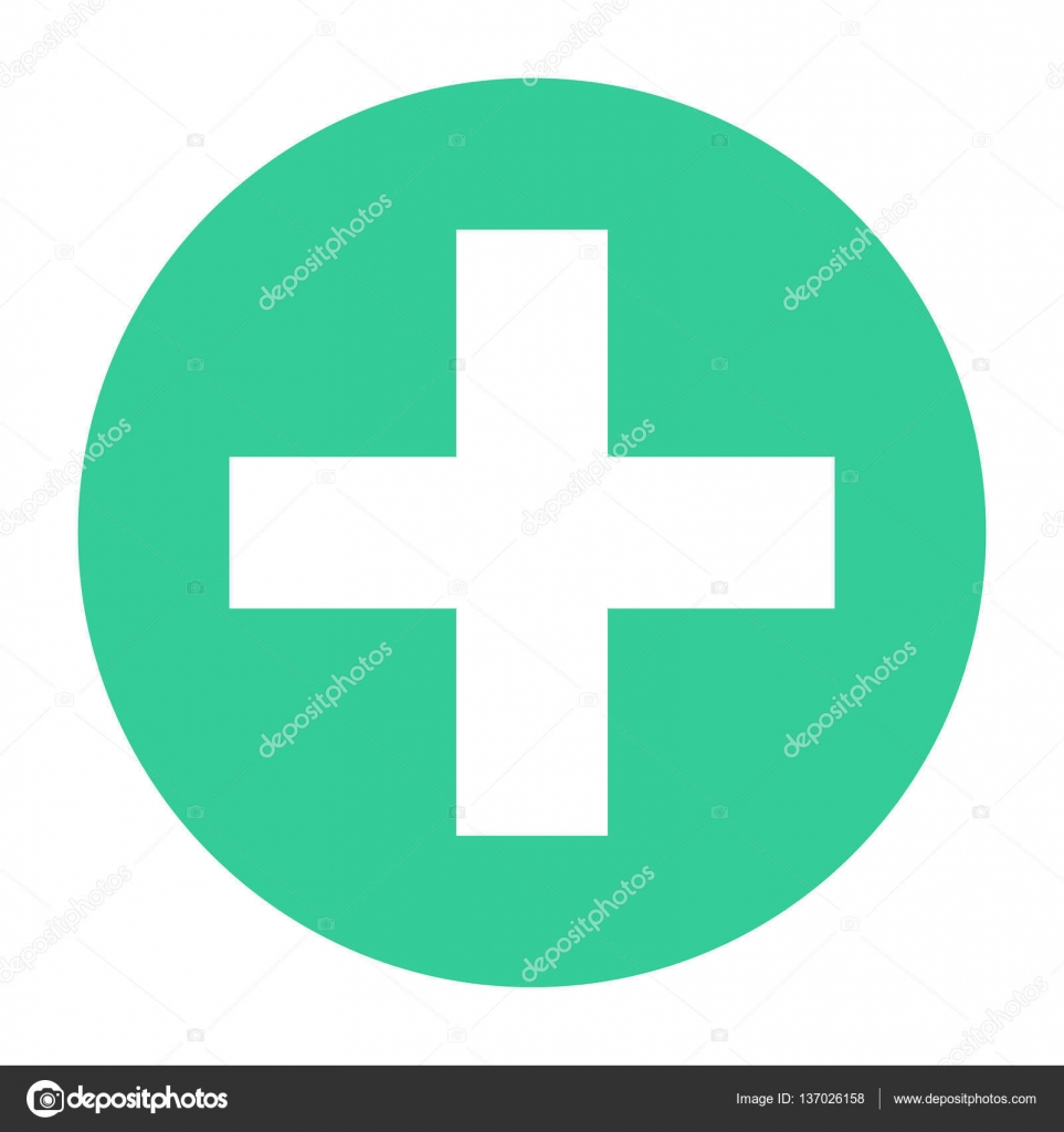 Flat plus icon addition circle sign add circular button — Stock Vector ...