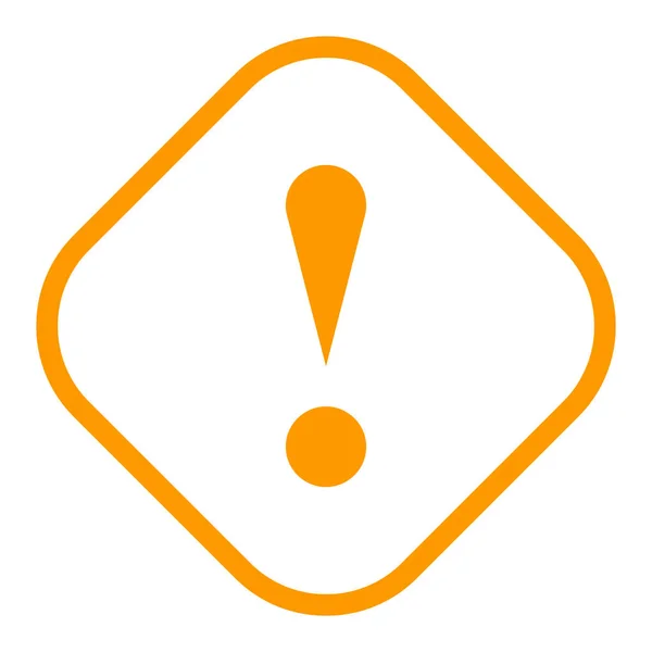 Naranja rombo signo de exclamación icono señal de advertencia botón de ...