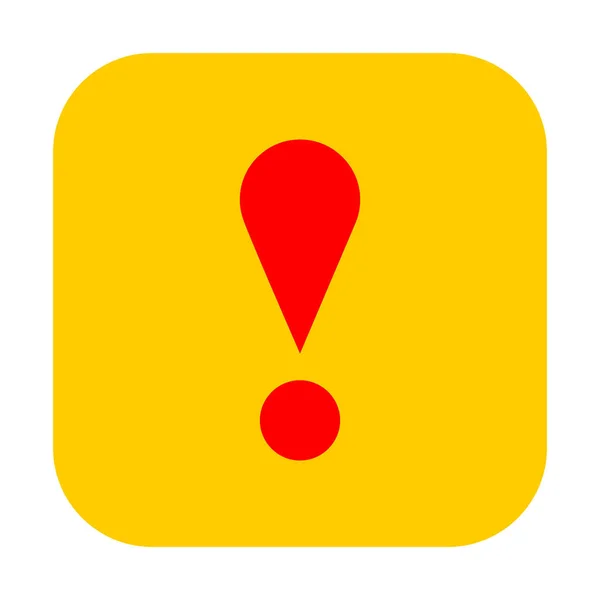 Exclamation mark yellow square icon — Stock Vector © julydfg #3703989
